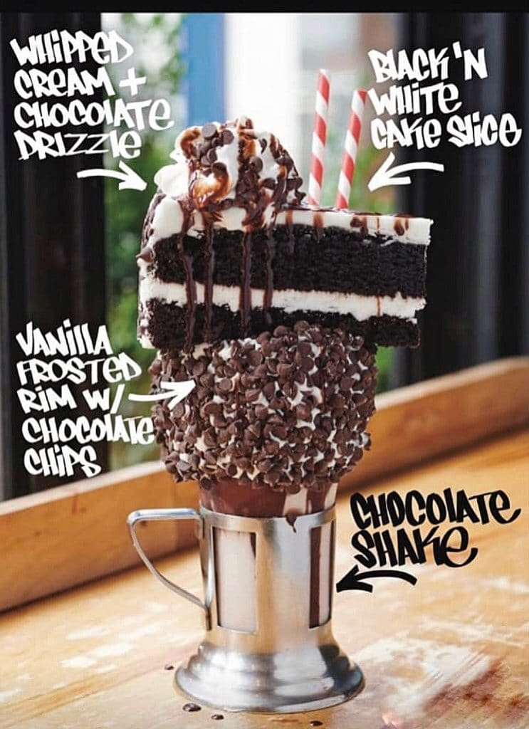 Vegan Black n’ White Milkshake at Black Tap Downtown Disney