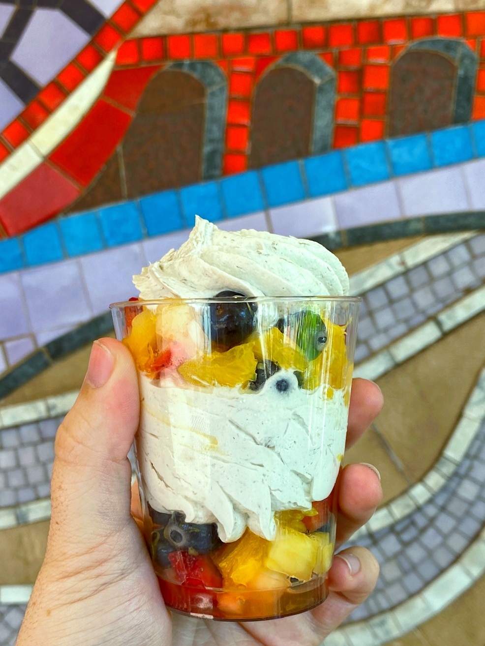 Sunshine Seasons Vegan Fruit Parfait in Epcot at Walt Disney World