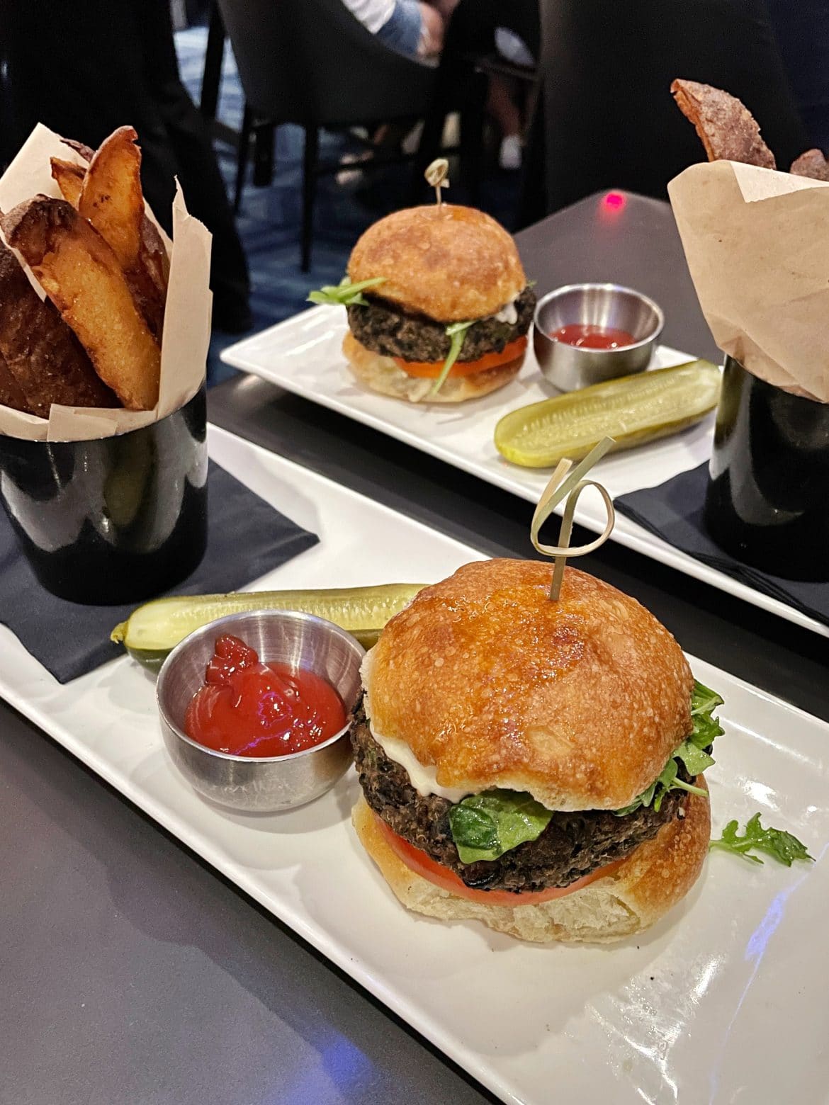 Vegan Quinoa Burger at Space 220 Restaurant in EPCOT - Vegan Disney Food