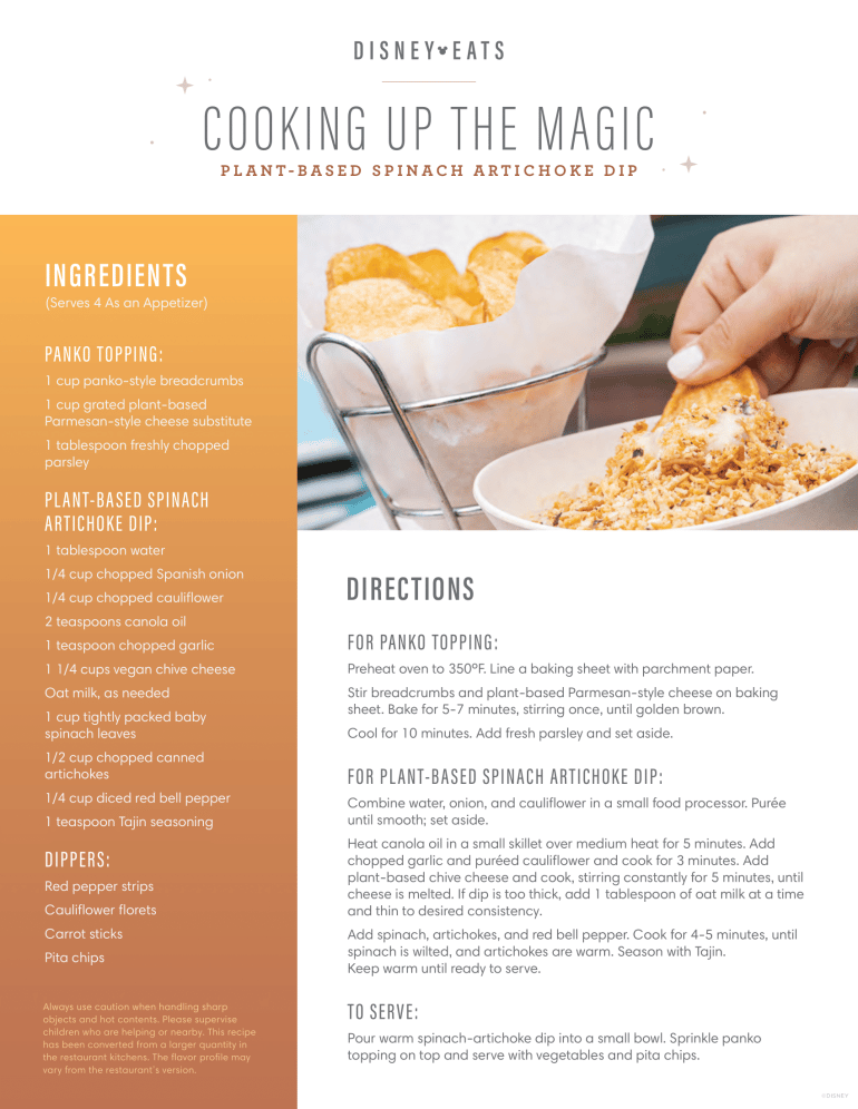 Sci-Fi Dine-In Theater at Walt Disney World' Vegan Spinach and ...